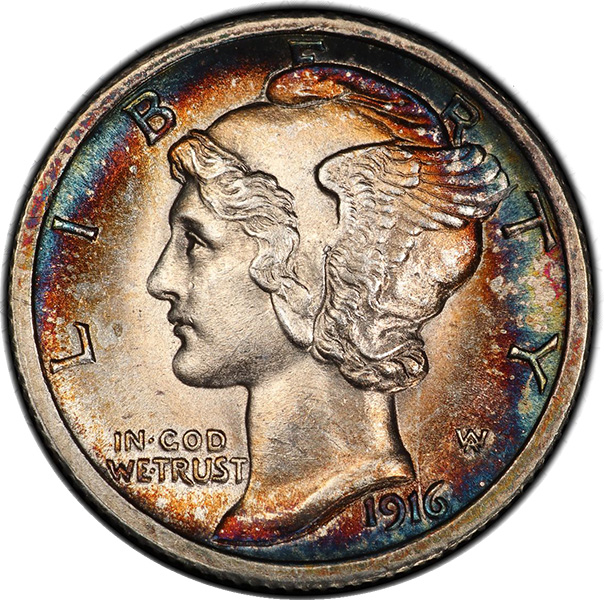 Collectors Corner - 1916-D 10C MS64FB PCGS - #69006807